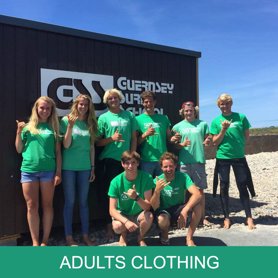 Adults Clothing | T-Shirts and Hoodies | Guernsey Surf School